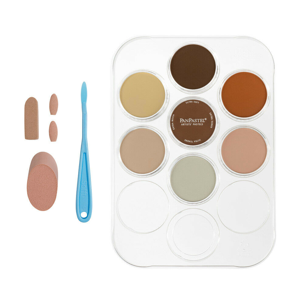PanPastel Ultra Soft Artists' Pastel, Skin Tones Kit (7 Colors) – Brush ...